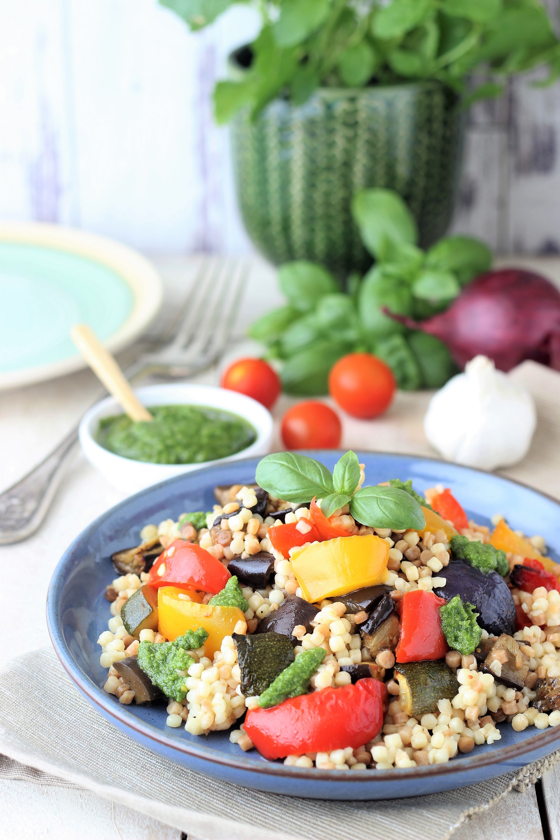 My Foodie Days | Fregola with roasted vegetables