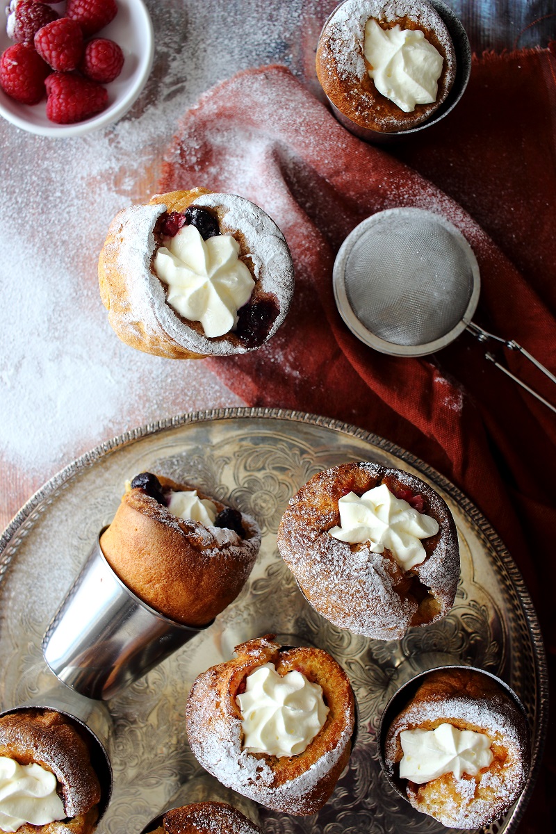 My Foodie Days | Blueberry and raspberry popovers